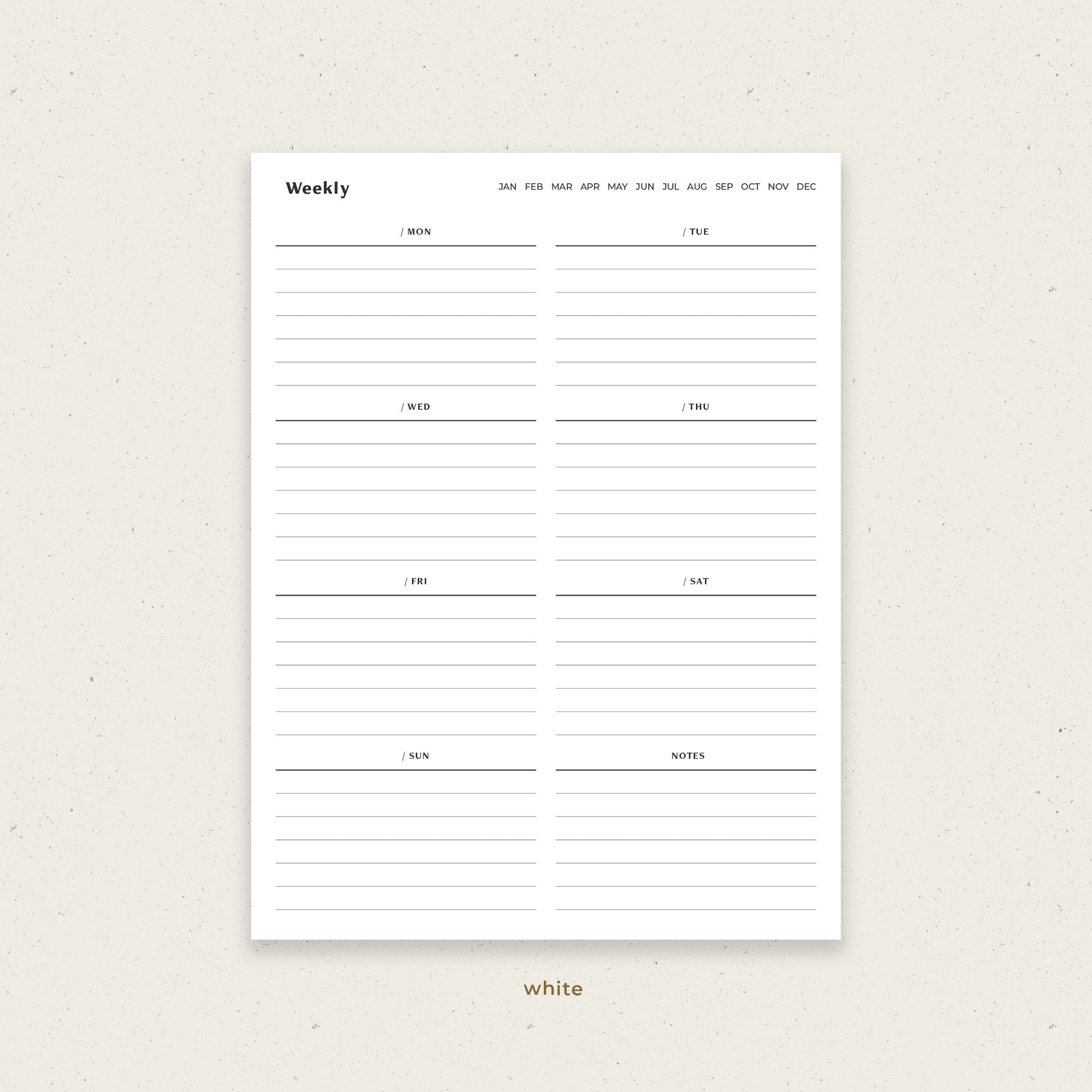 Weekly Overview Digital Planner for iPad Goodnotes, Week at a Glance ...