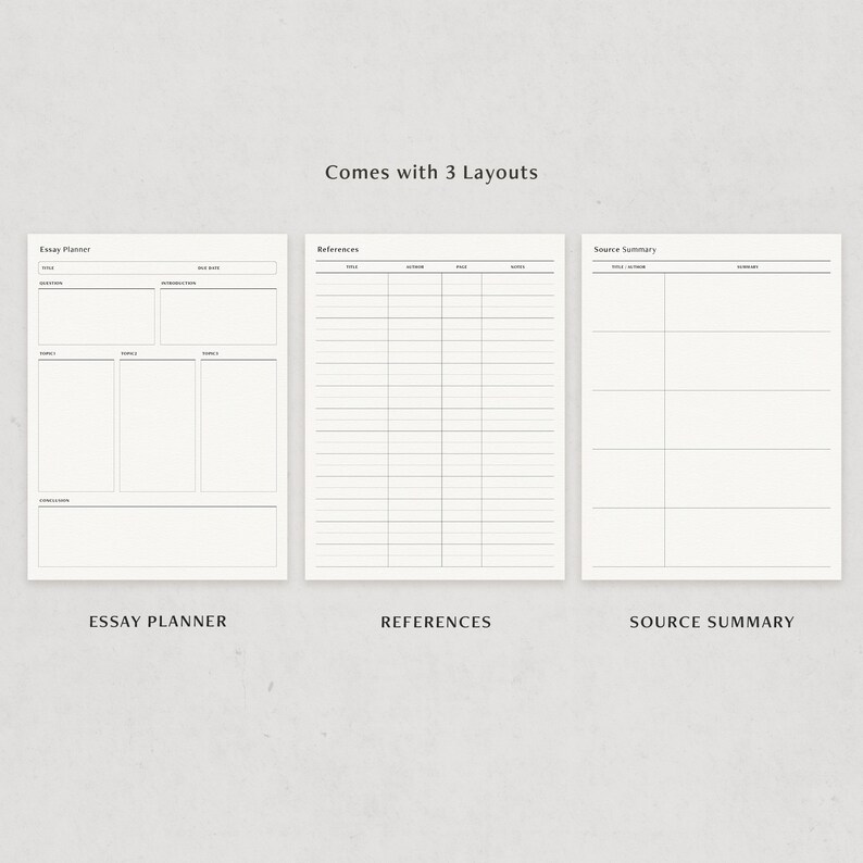 Essay Planner Template Digital, Essay Writing Plan Goodnotes iPad ...