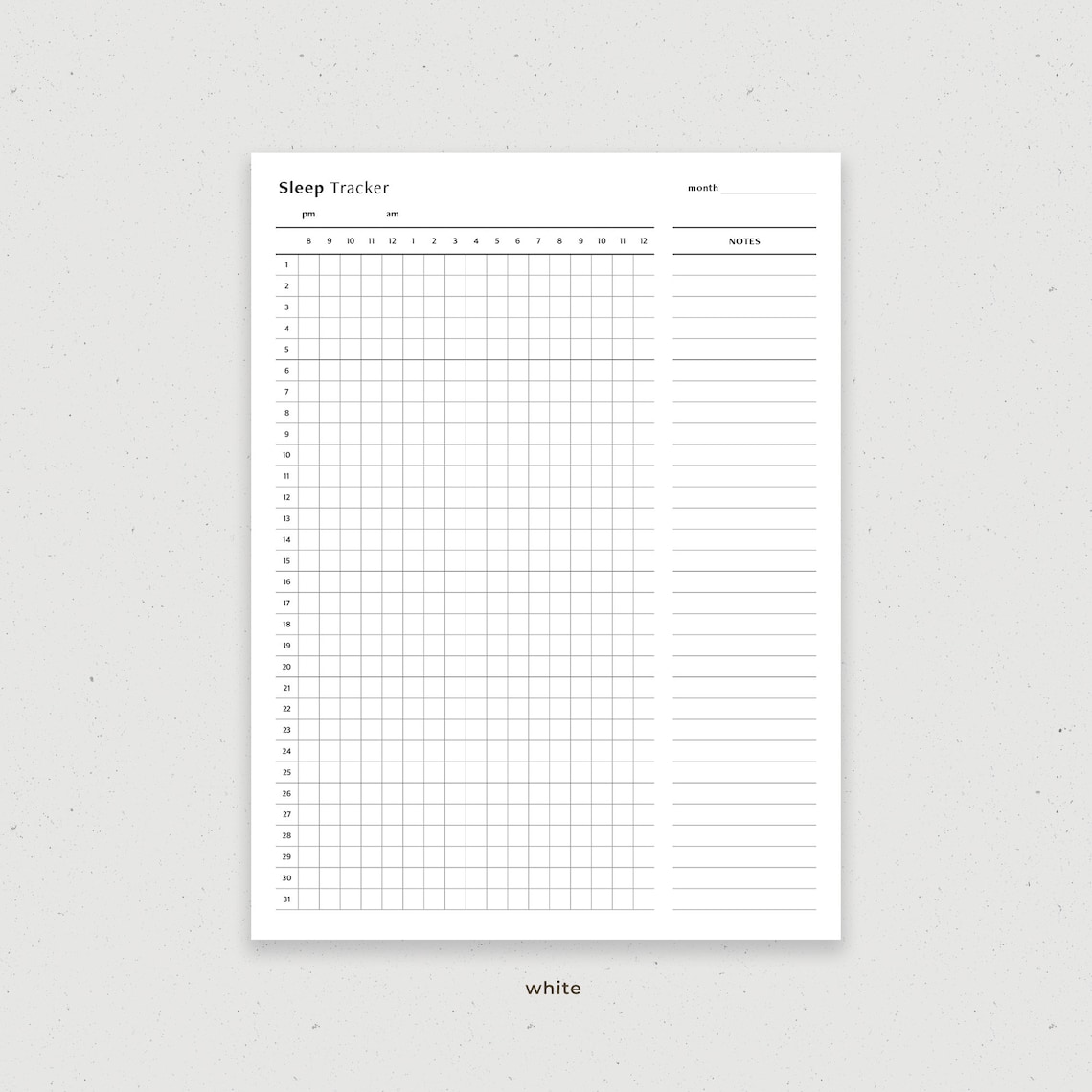 Sleep Tracker Daily Monthly Sleep Log Digital Planner | Etsy