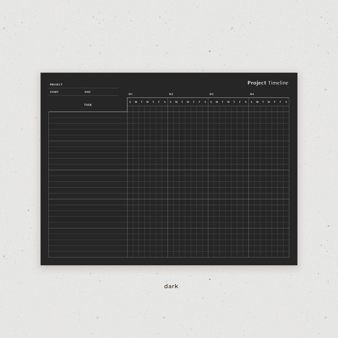 Timeline Chart Project Tracker Digital Planner Template for | Etsy