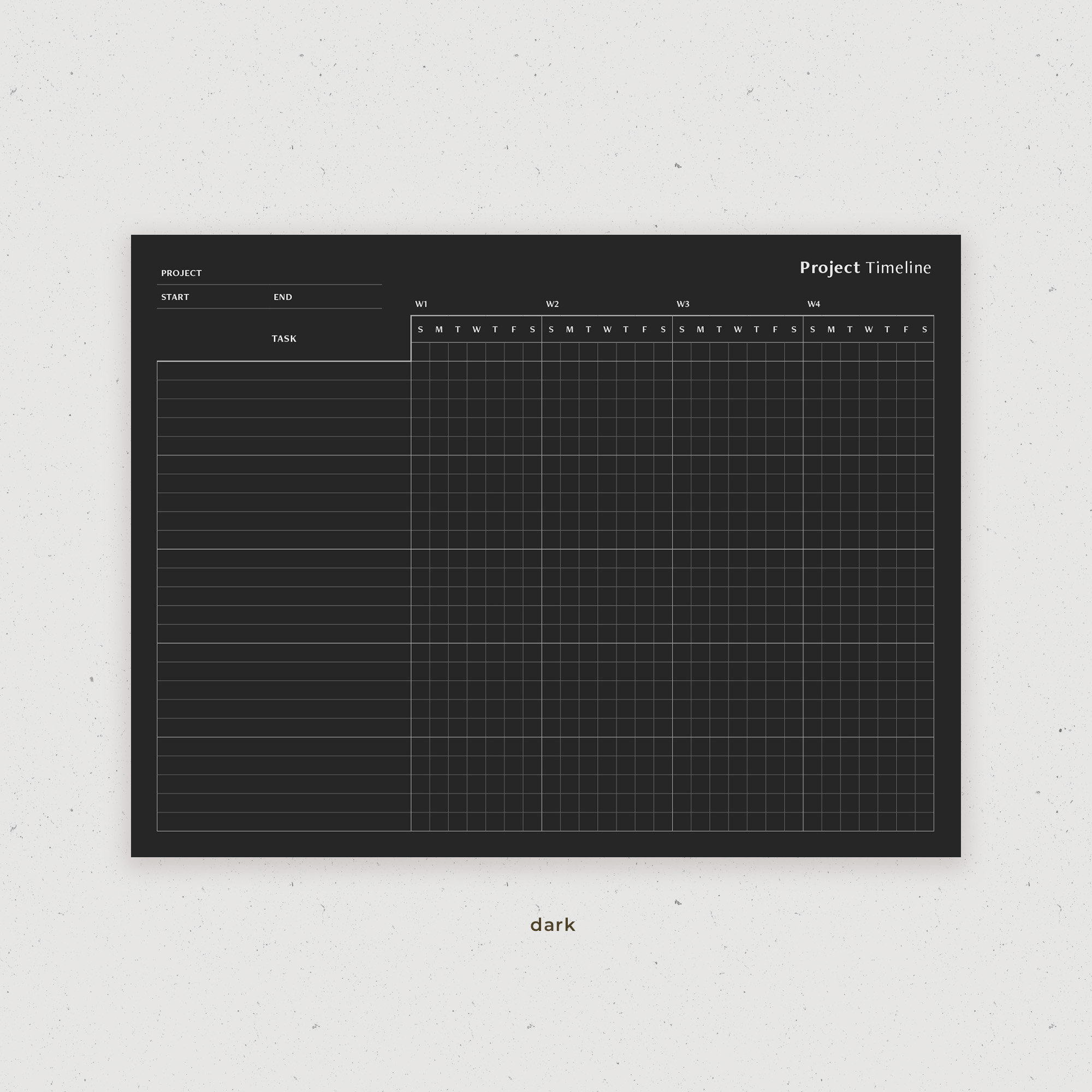 Timeline Chart Project Tracker Digital Planner Template for - Etsy