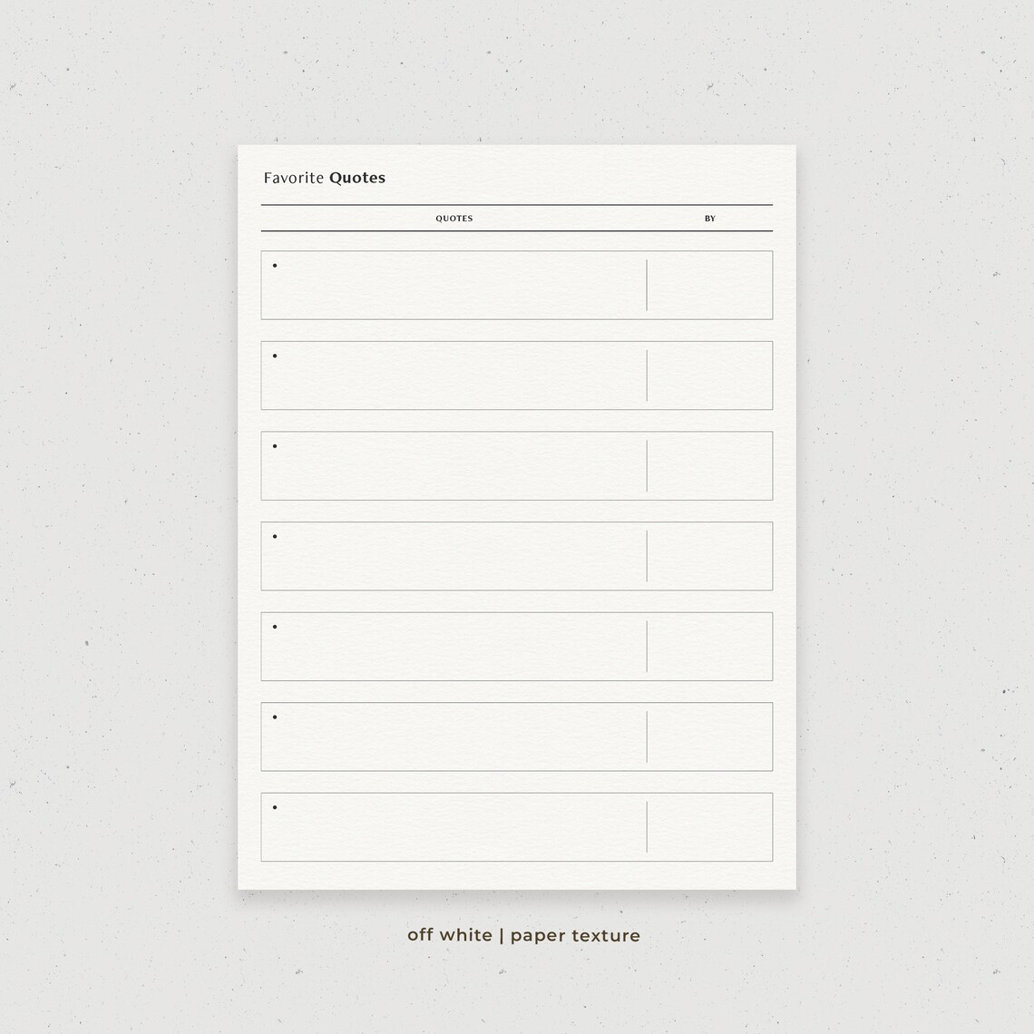 Favorite Quotes, Quote Journal, Inspirational Quote Log Digital Planner ...