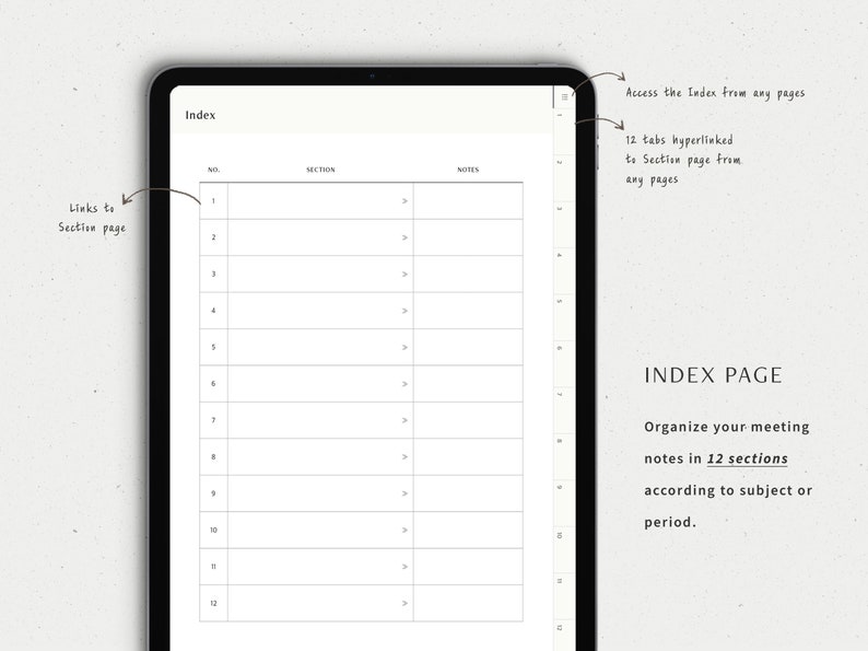 Digital Meeting Book for Goodnotes on Ipad Meeting Minutes - Etsy