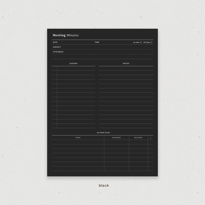 Meeting Notes Meeting Minutes Meeting Agenda Digital Planner - Etsy