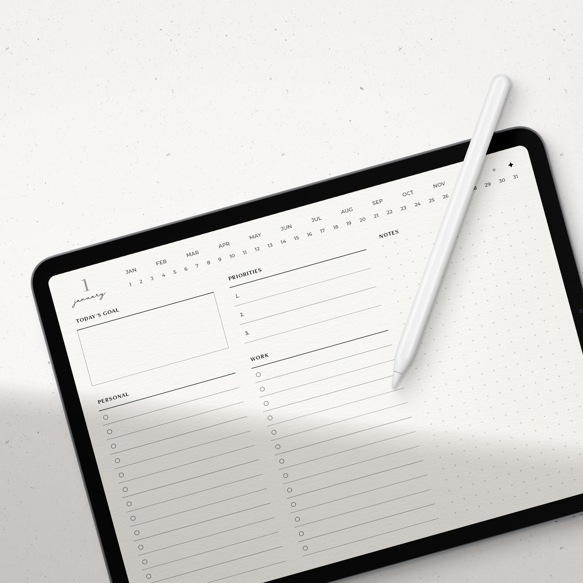 Daily to Do List, Checklist, Hyperlinked Task List Digital Planner for ...