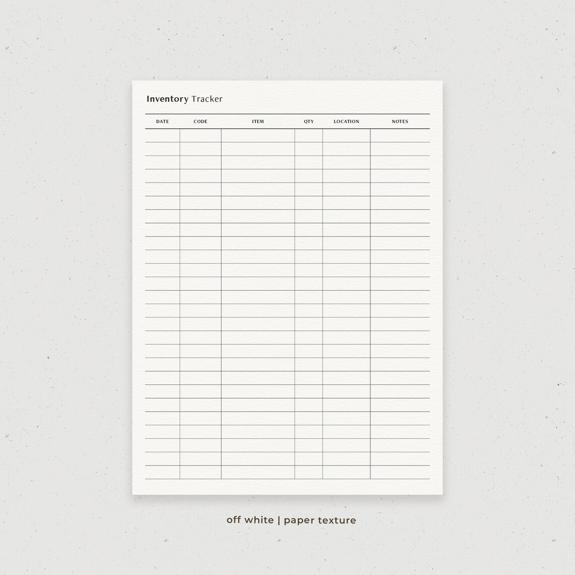 Inventory Tracker Storage Log Stock Management Digital - Etsy