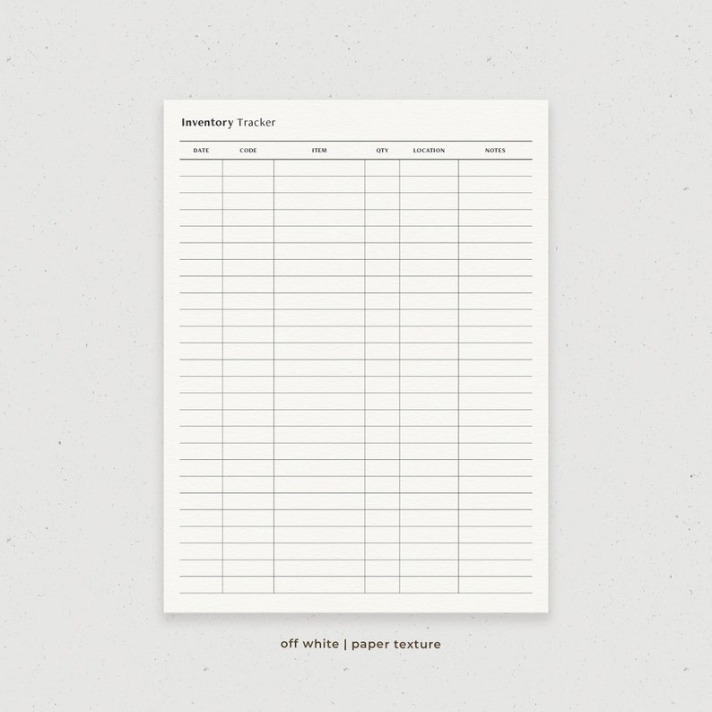 Inventory Tracker, Storage Log, Stock Management Digital Planner ...