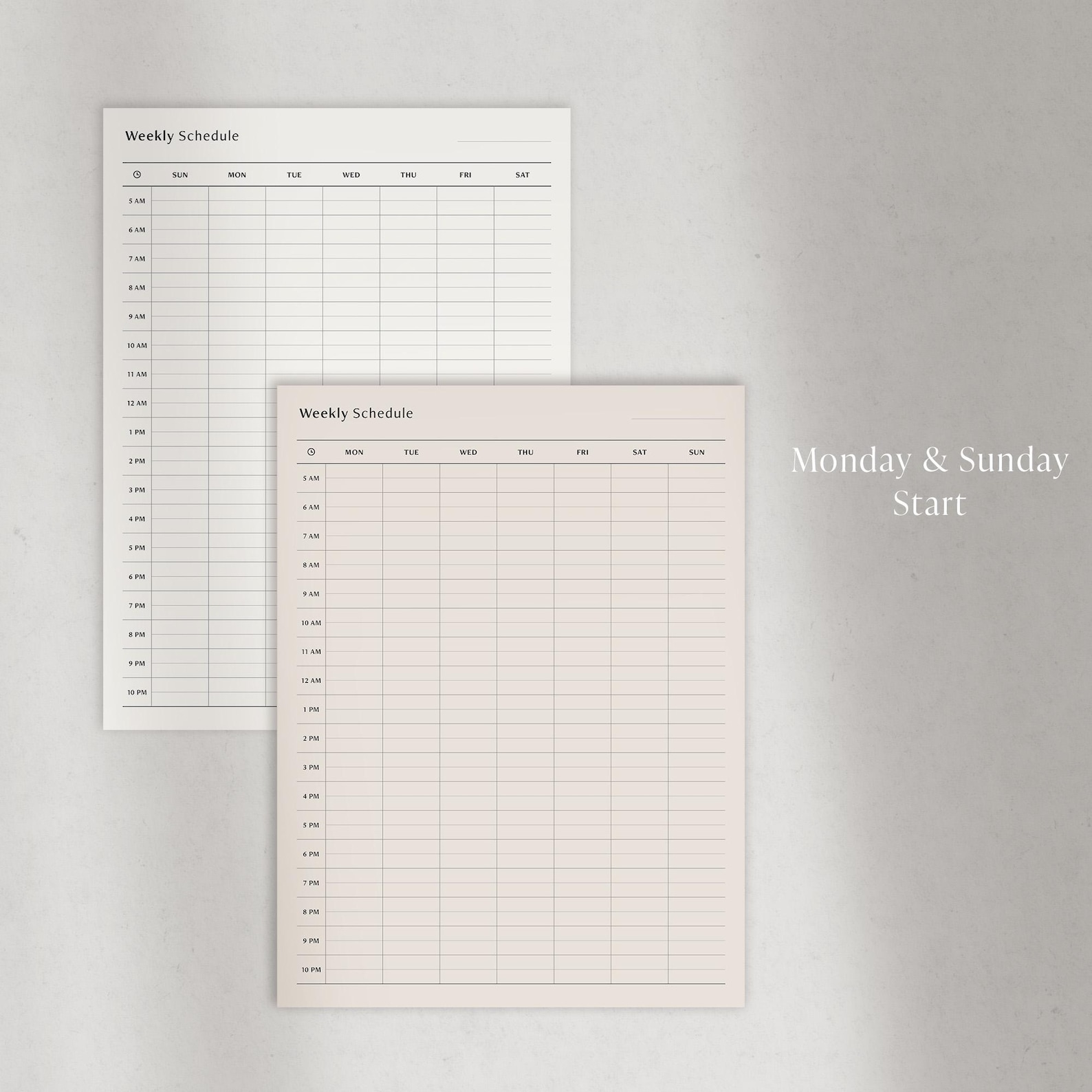 Half Hour Weekly Schedule, Goodnotes Weekly Planner Template, Digital ...