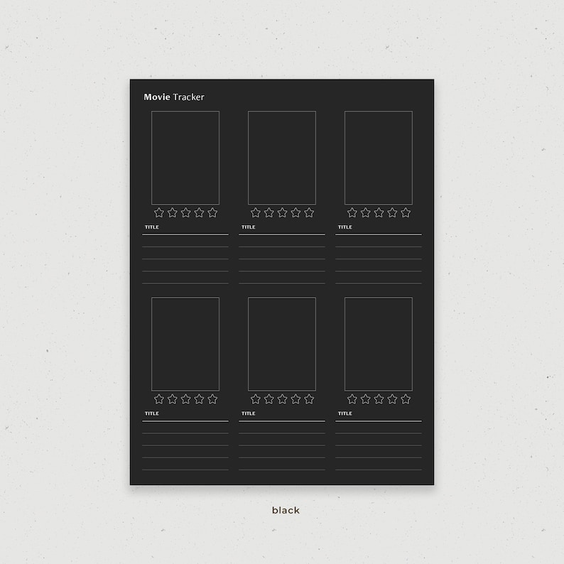 Movie Log and Movie Tracker Digital Planner Template for | Etsy