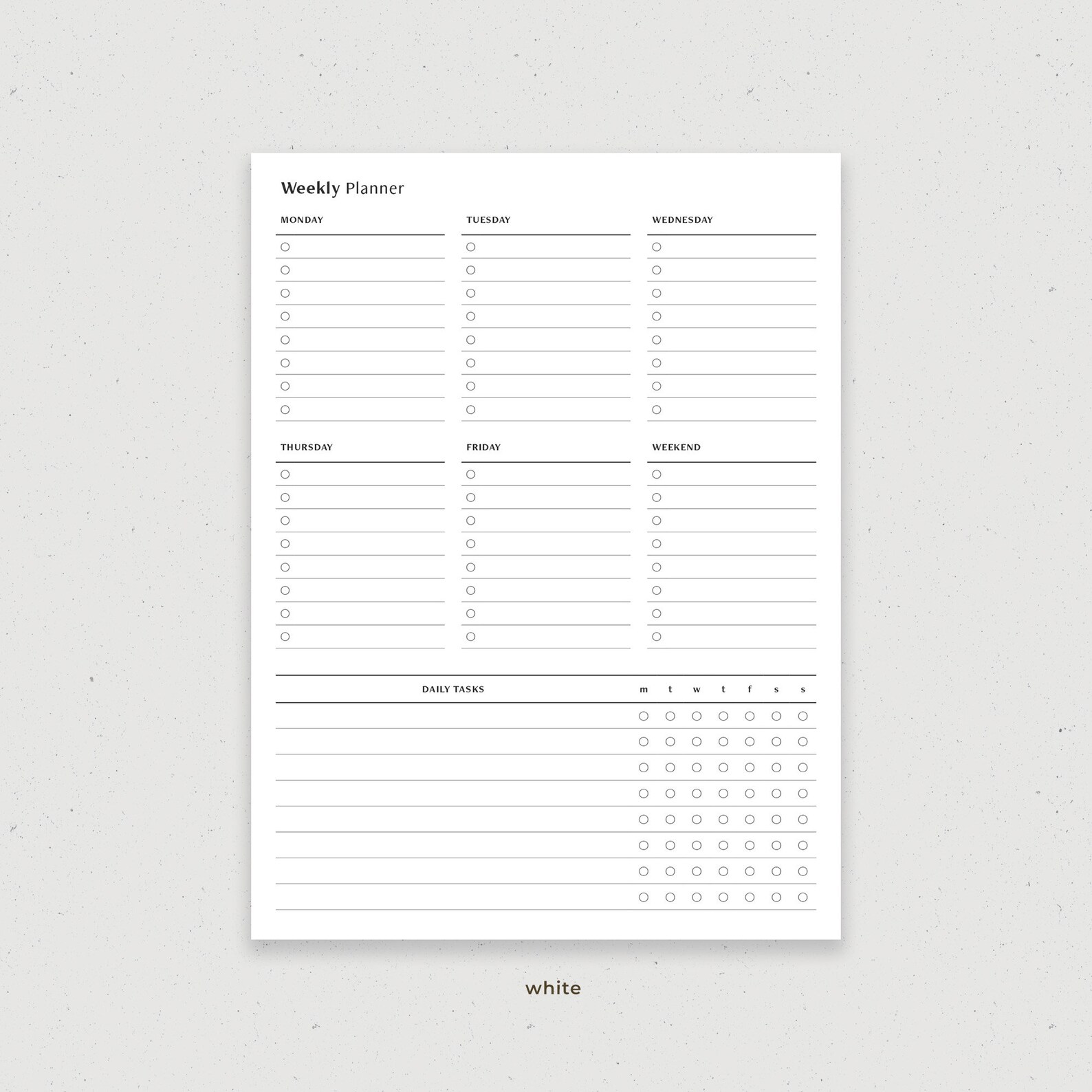 Weekly to Do List Weekly Checklist Digital Planner Template - Etsy