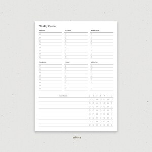 Weekly to Do List, Weekly Checklist Digital Planner Template for ...