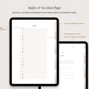 Notebook Digital, Goodnotes Notebook, Notebook With Tabs, Minimalist ...