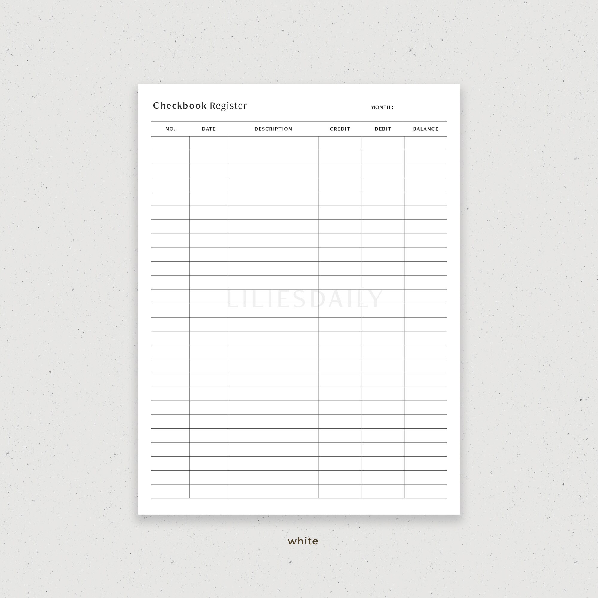 Checkbook Register Check Balance Log Check Transaction - Etsy