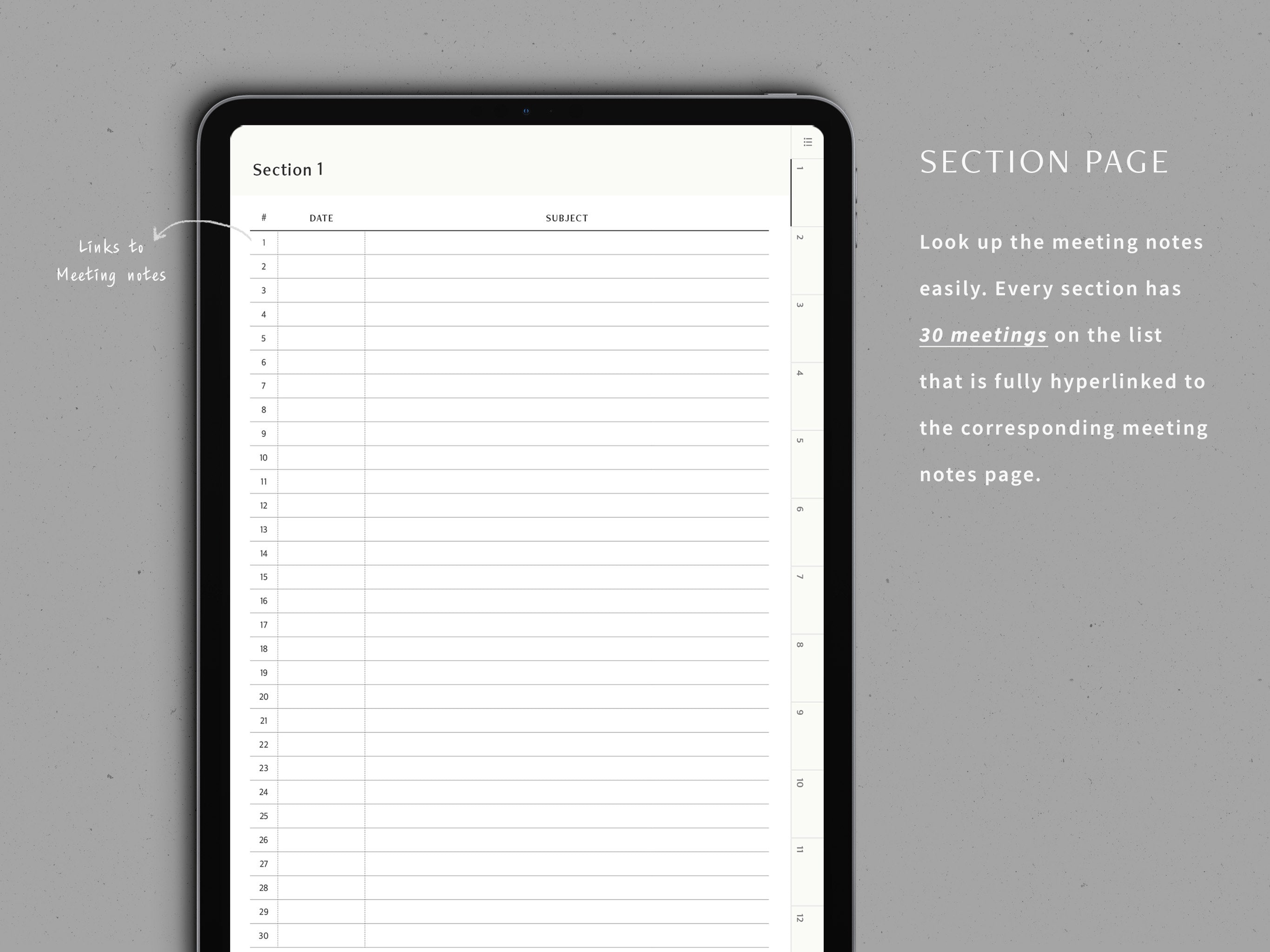 Digital Meeting Book for Goodnotes on Ipad Meeting Minutes - Etsy