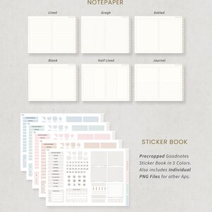 Undated Minimalist Digital Planner, Goodnotes Planner, Academic Study ...