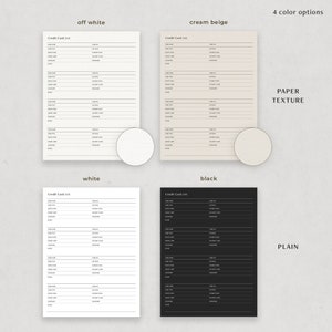 Credit Card Information Tracker Digital Planner Template for Goodnotes ...