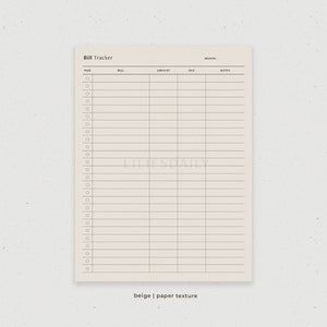 Bill Payoff Tracker, Bill Payment Checklist Digital Planner Template ...
