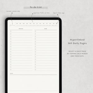 Daily to Do List Digital Planner for iPad Goodnotes Notability ...