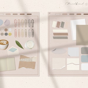 Digital Stickers Goodnotes Sticker Book, Paper Texture Minimalist Mood ...