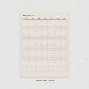 Half Hour Weekly Schedule, Study Digital Planner Template for Goodnotes ...