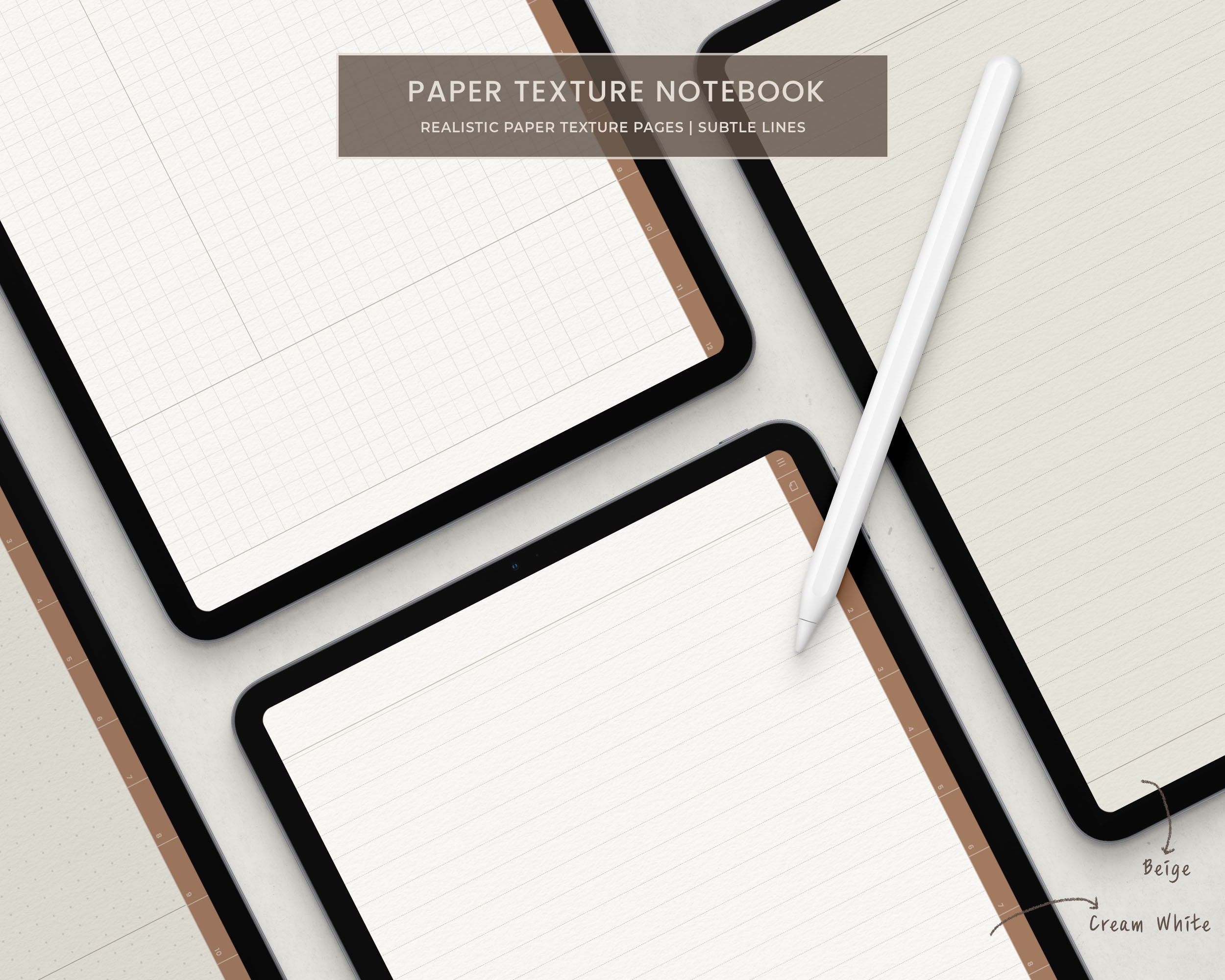 Minimalist Digital Notebook With Tabs for Ipad Goodnotes | Etsy