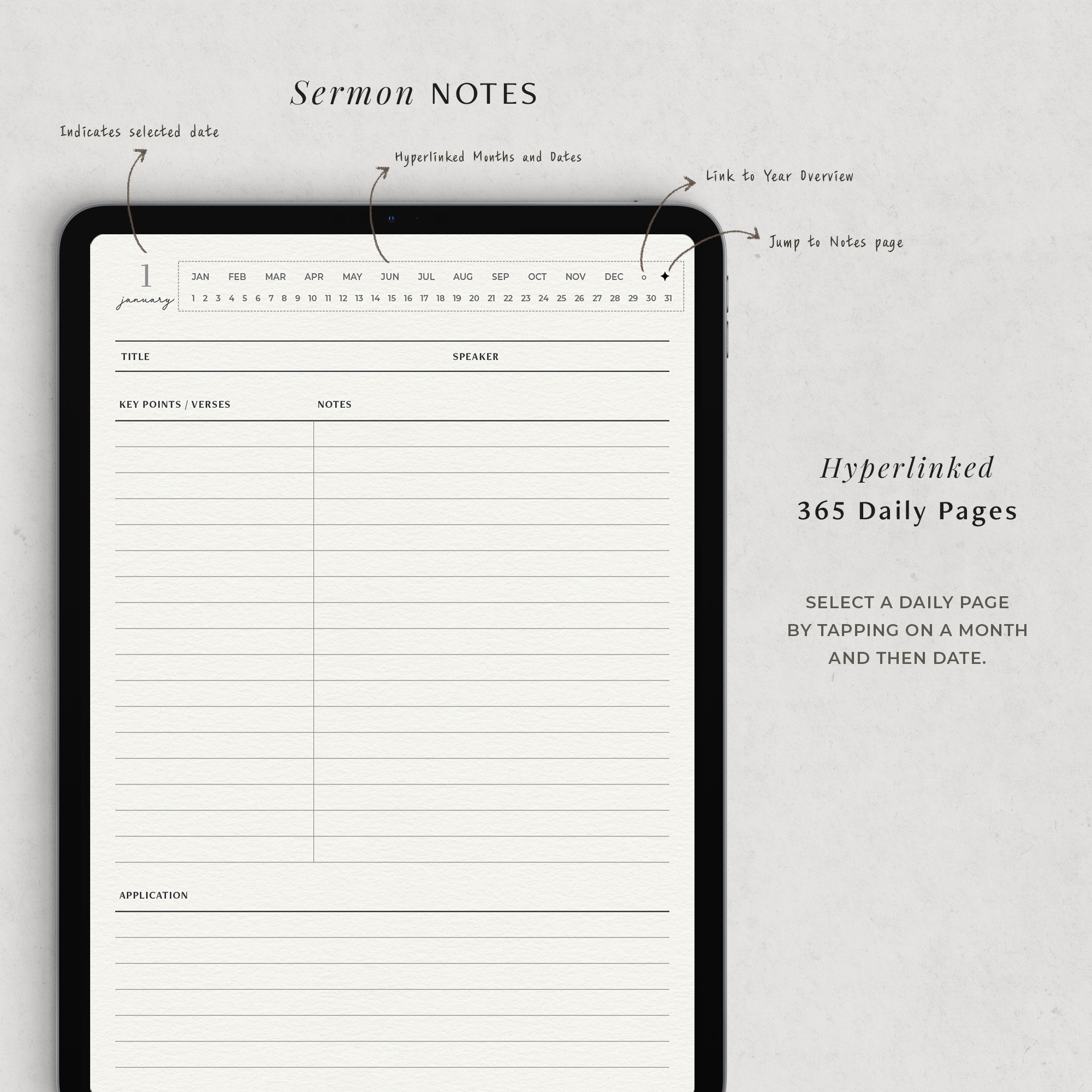 Sermon Notes Journal Digital Goodnotes iPad Planner, Bible Study PDF - Etsy
