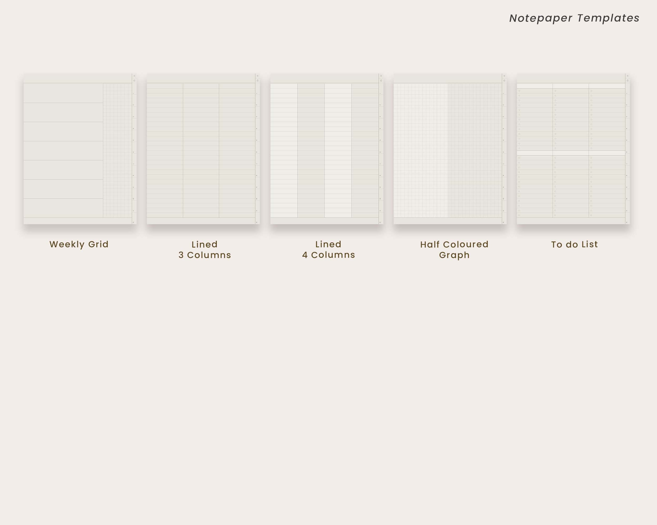 Boho Digital Notebook for Goodnotes With Tabs Kraft Minimal - Etsy