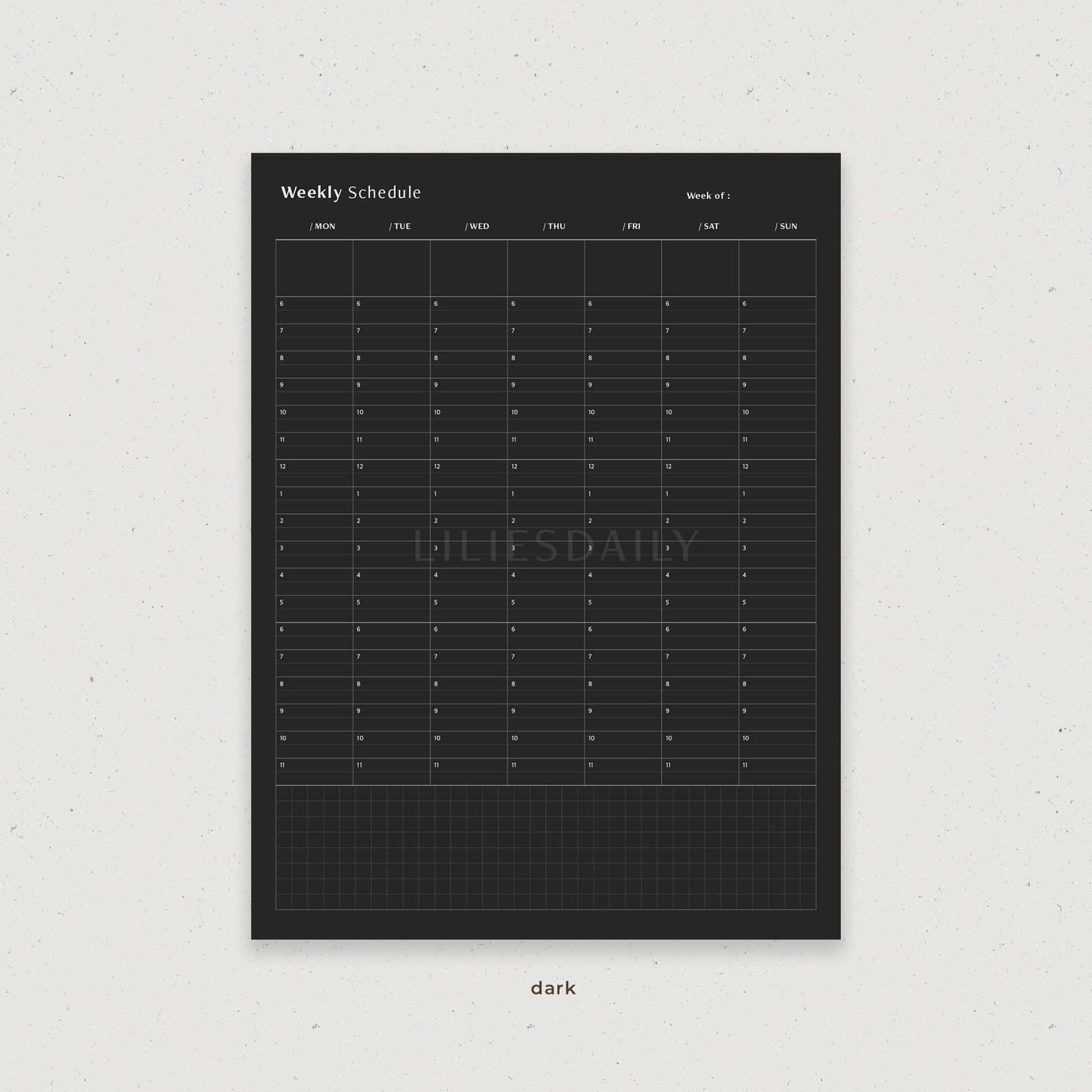 Half Hour Weekly Schedule, Study Digital Planner Template for Goodnotes ...