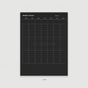 Half Hour Weekly Schedule, Study Digital Planner Template for Goodnotes ...