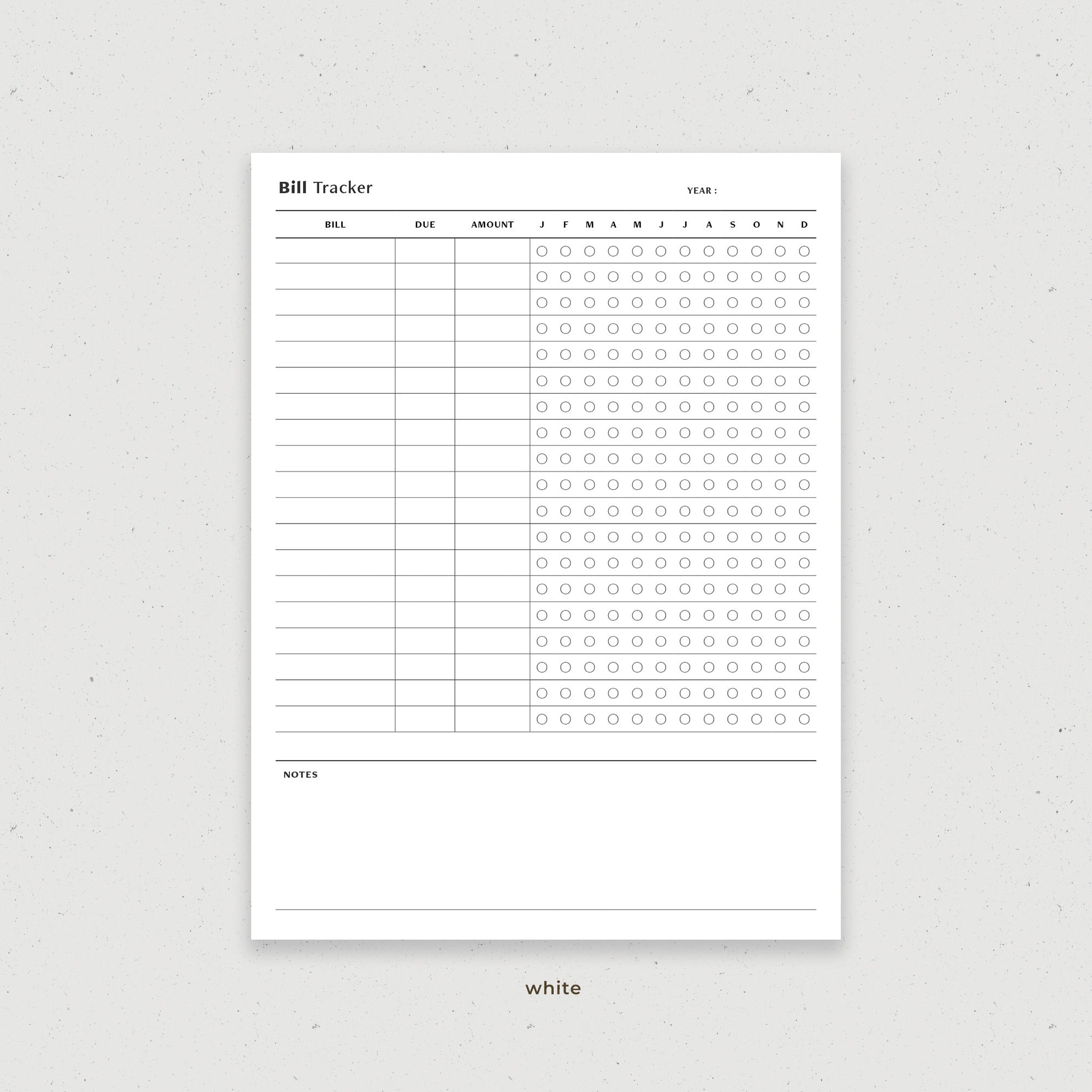 Bill Tracker Digital Template for Ipad Goodnotes Monthly - Etsy
