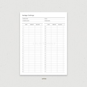 52 Week Savings Challenge, Weekly Money Challenge Tracker Digital ...
