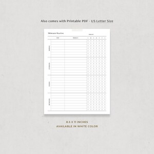 Skincare Routine Template, Skincare Tracker, Beauty Digital Planner ...