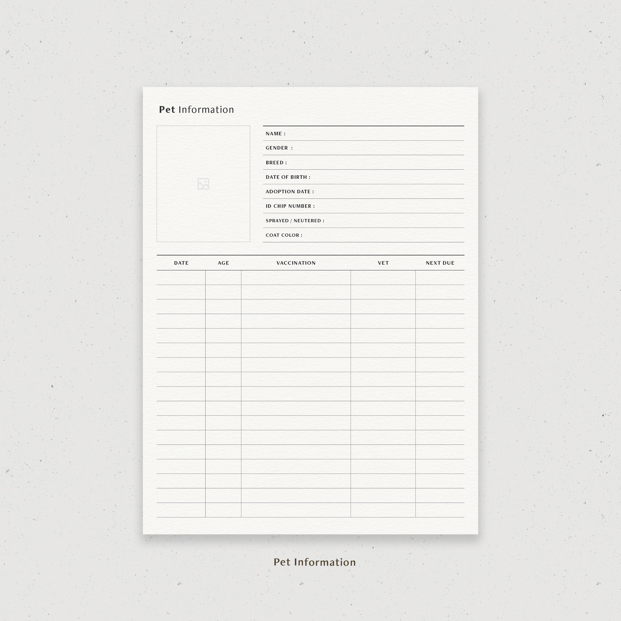 Pet Planner Digital Template for Goodnotes Ipad, Printable Letter PDF ...
