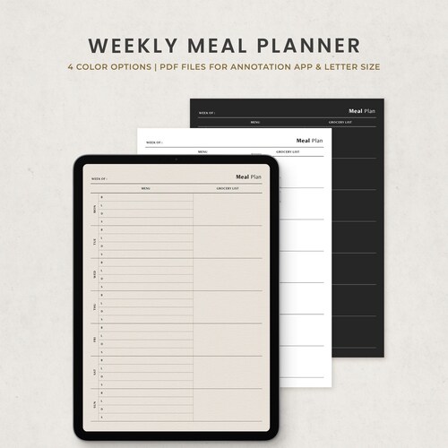 Weekly Planner Undated Digital Planner Template for Goodnotes - Etsy