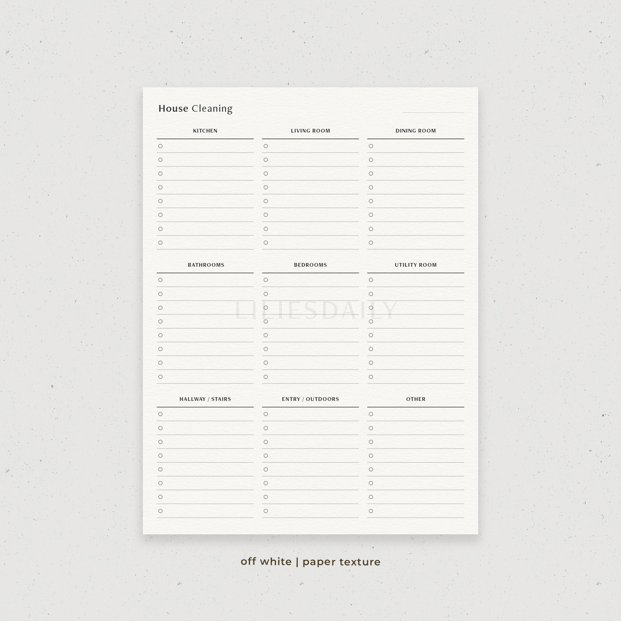 House Cleaning Checklist, Editable Cleaning Planner Digital Template ...