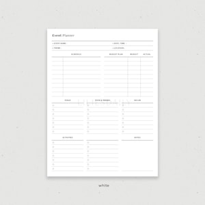 Event Planner Template, Digital Party Planning, Event Organizer for ...