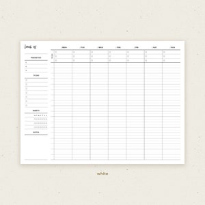 Weekly Hourly Digital Planner for iPad Goodnotes Notability, Weekly ...