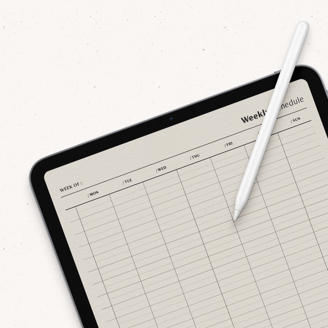 Weekly Schedule Template Weekly Hourly Timetable Digital | Etsy