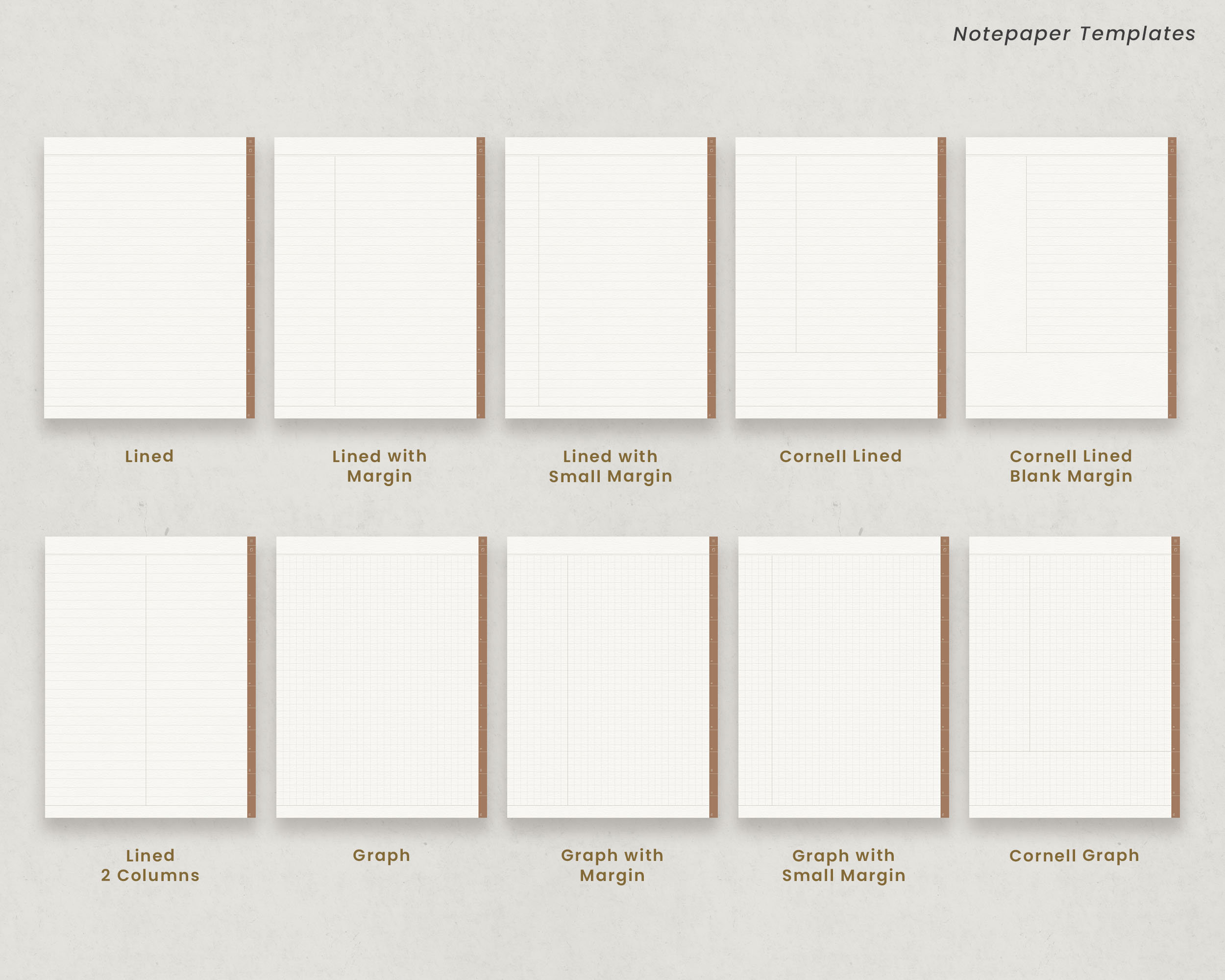 Minimalist Digital Notebook With Tabs for Ipad Goodnotes - Etsy