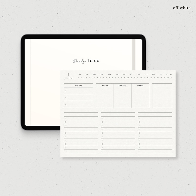 Daily to Do List Digital Planner for Goodnotes on Ipad Simple - Etsy