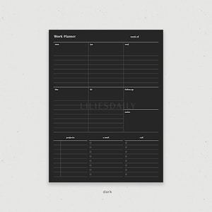 Weekly Work Planner, 5 Day Office Work Digital Template for Goodnotes ...