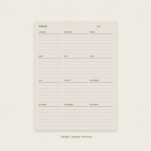 Year at a Glance Digital Planner, Yearly Overview Planner for iPad ...