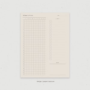 A Year in Pixels, Mood Tracker, Daily Mood Cart Digital Planner ...