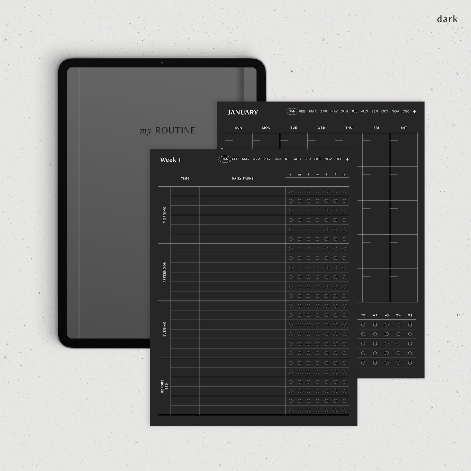 Daily Weekly Routine Planner Morning Afternoon Night Habit - Etsy