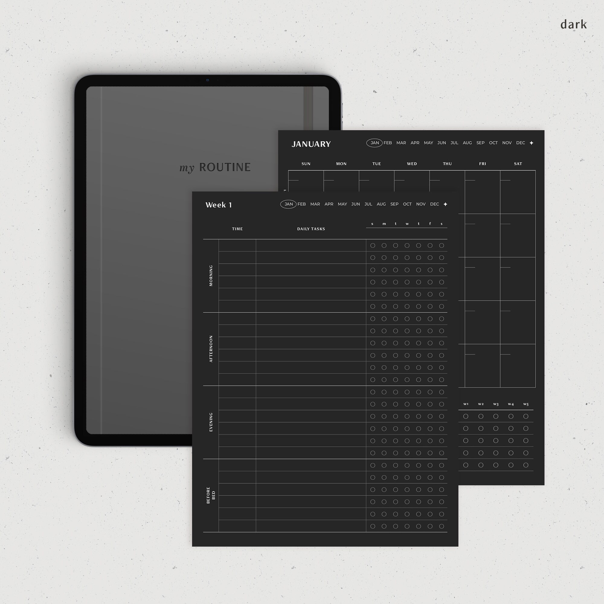 Daily Weekly Routine Planner, Morning Afternoon Night Habit Tracker ...