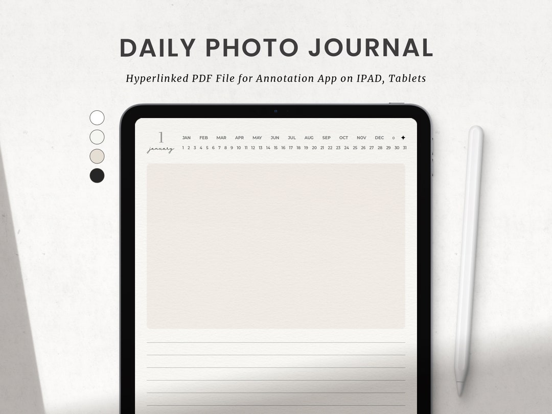 Digital Photo Journal, Goodnotes Half Lined Notes, Daily Photo Album ...