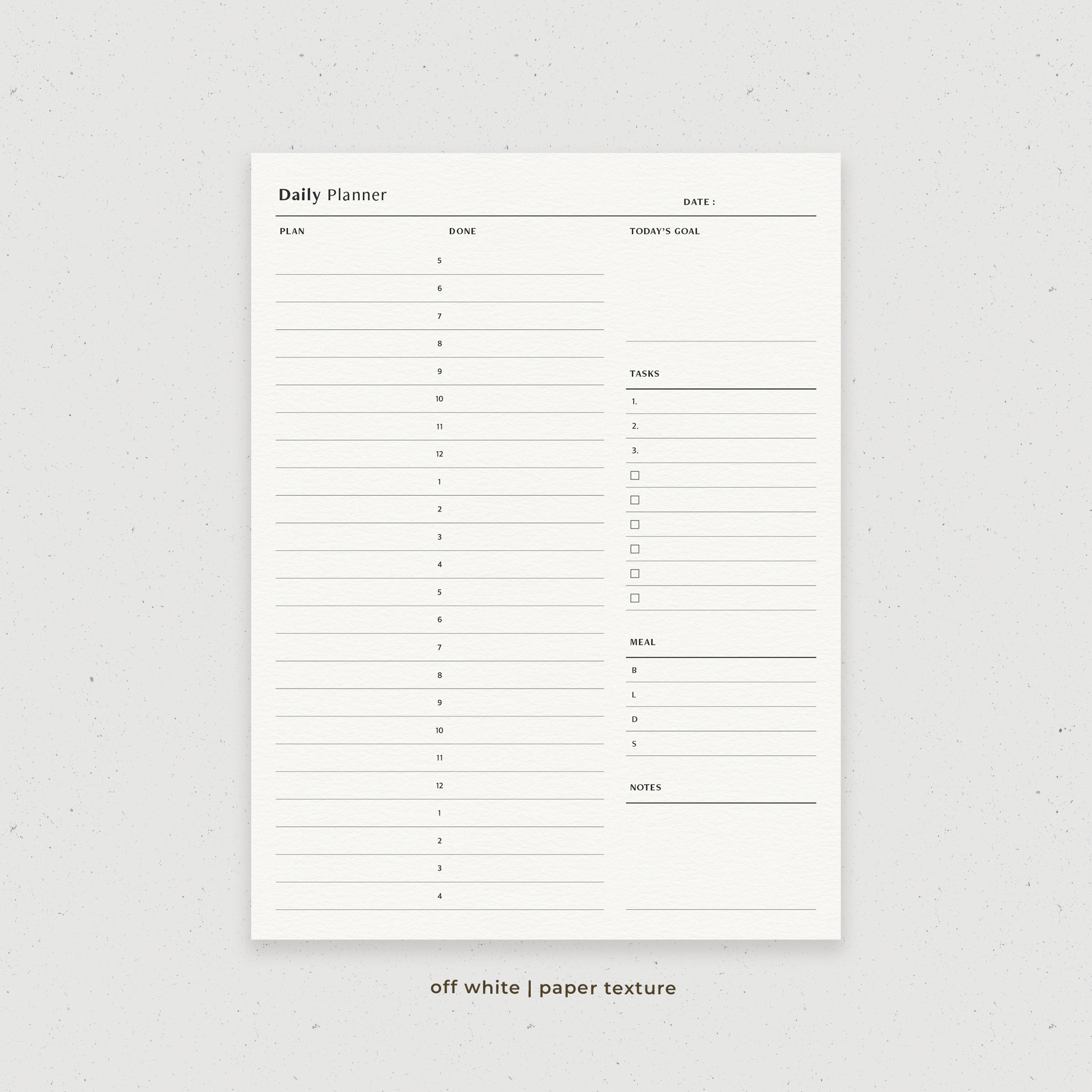 24 Hour Daily Planner Hourly Schedule Time Blocking Daily - Etsy