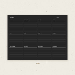 Year at a Glance Digital Planner, Yearly Overview Planner for iPad ...