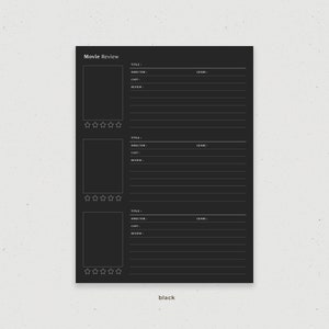 Movie Review and Movie Journal Digital Planner Template for Goodnotes ...