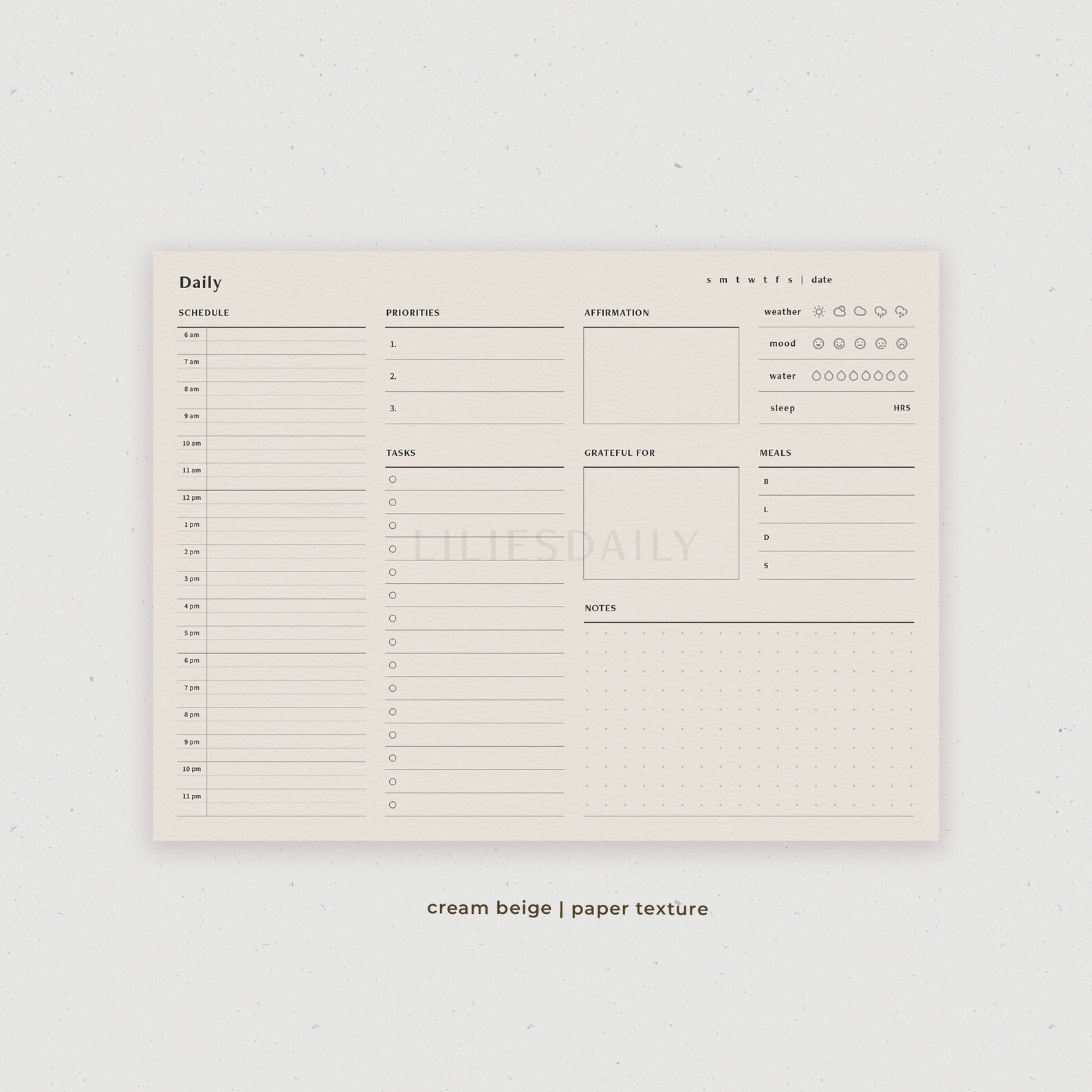 Daily Planner Hourly Schedule Digital Template for Goodnotes - Etsy
